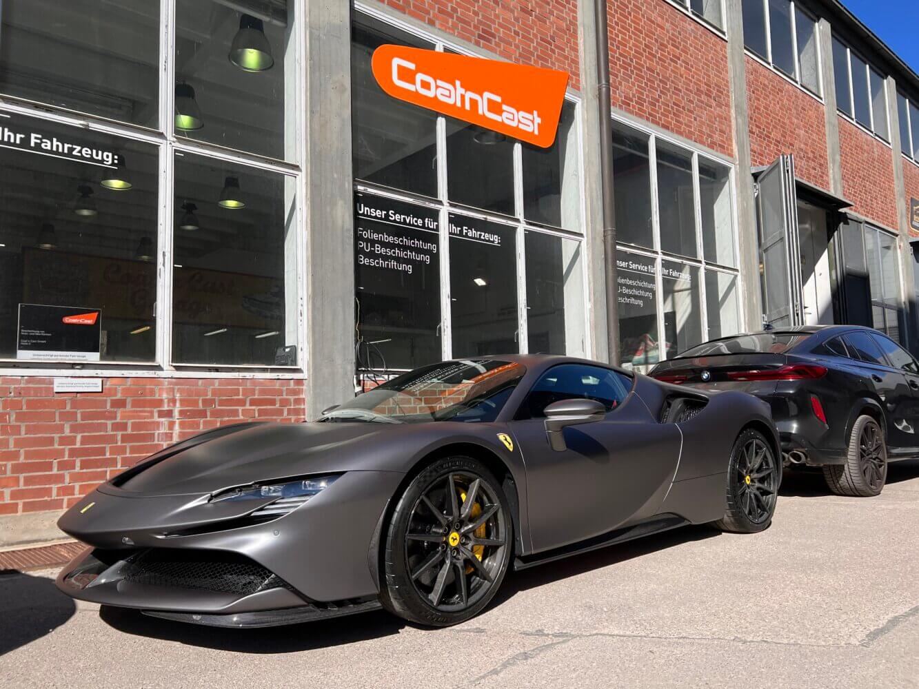 Ferrari SF90 Stradale – Komplettfolierung in Grau matt metallic – Coat ...